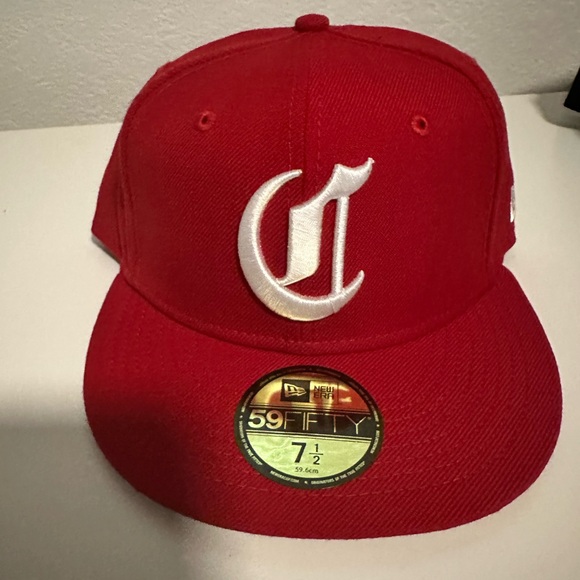 New Era | Accessories | New Era Red And Gray 59fifty Cap | Poshmark
